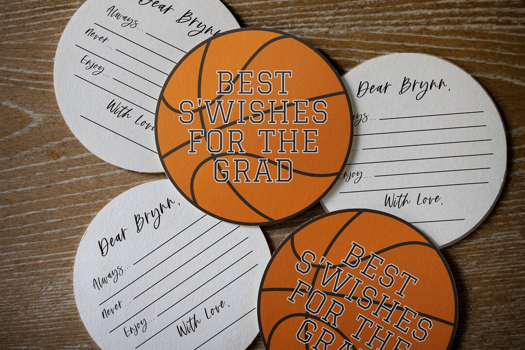 Basketball Theme Graduation Party Printable Guestbook Cards, Best S ...
