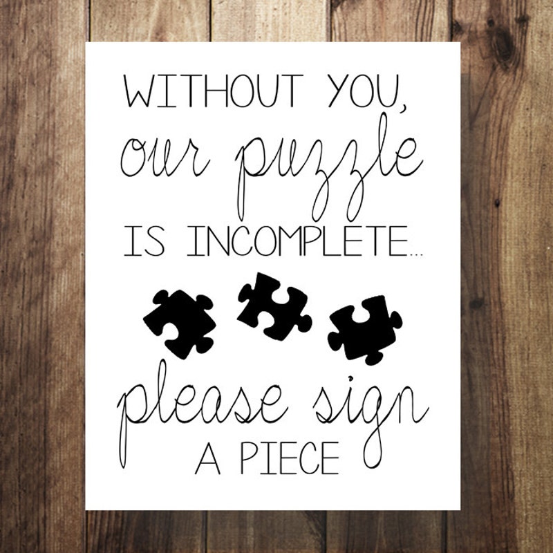 Please Sign a Puzzle - Etsy