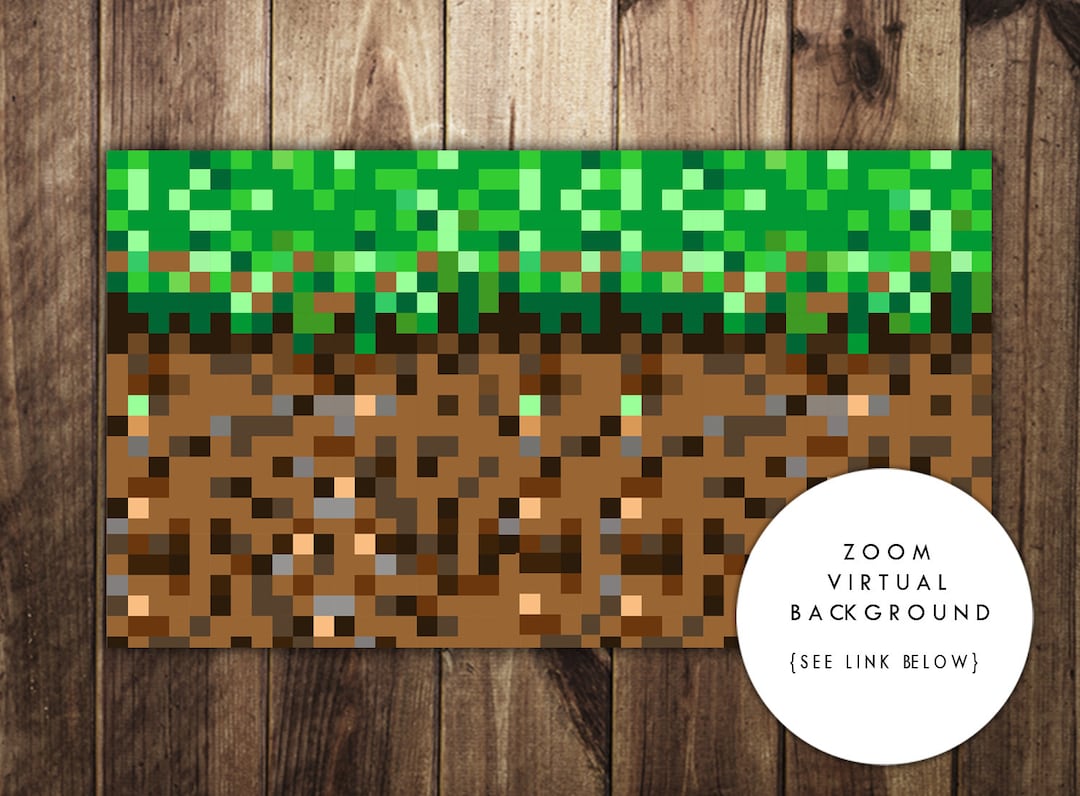 Pixelated Minecraft Style Zoom Virtual Background, E-learning, Video ...