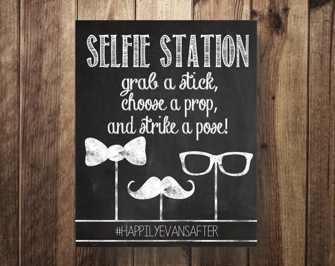 Selfie Station Sign, Share on Instagram & Facebook, PRINTABLE 8x10 ...