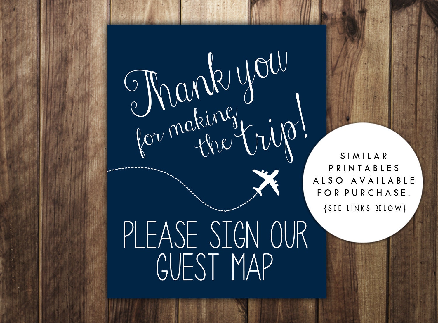 Please Sign our Guest MAP Thanks for Making the Trip | Etsy