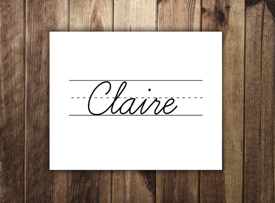 Custom Cursive Handwriting Name Printable | Primary Script | Lined ...