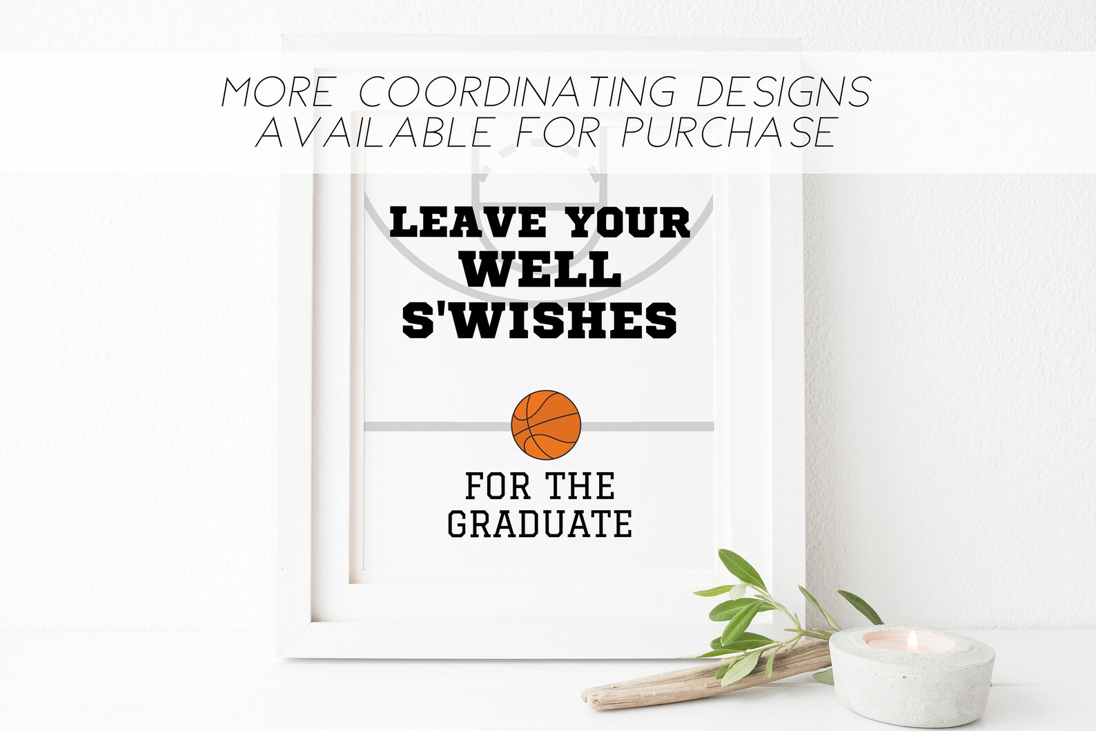 Basketball Theme Graduation Party Printable Guestbook Cards - Etsy