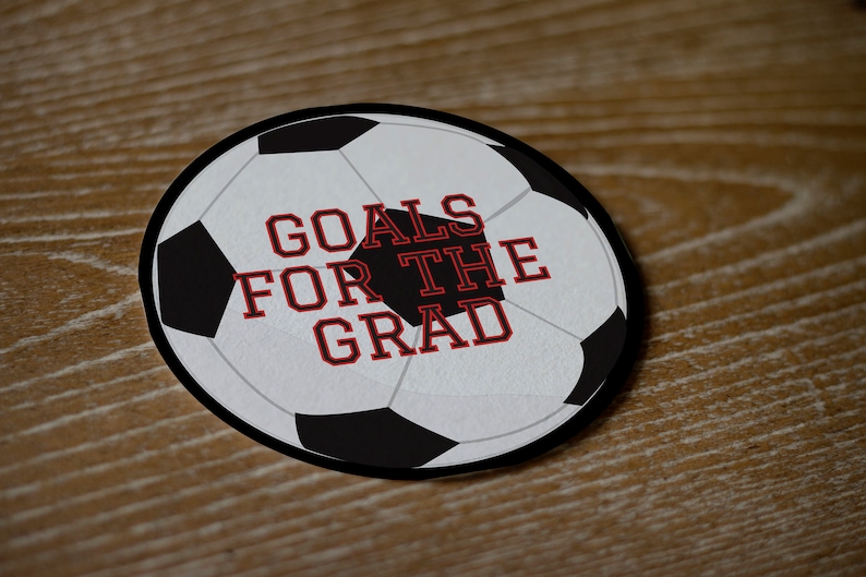Soccer Theme Graduation Party Printable Guestbook Cards, Goals for the ...