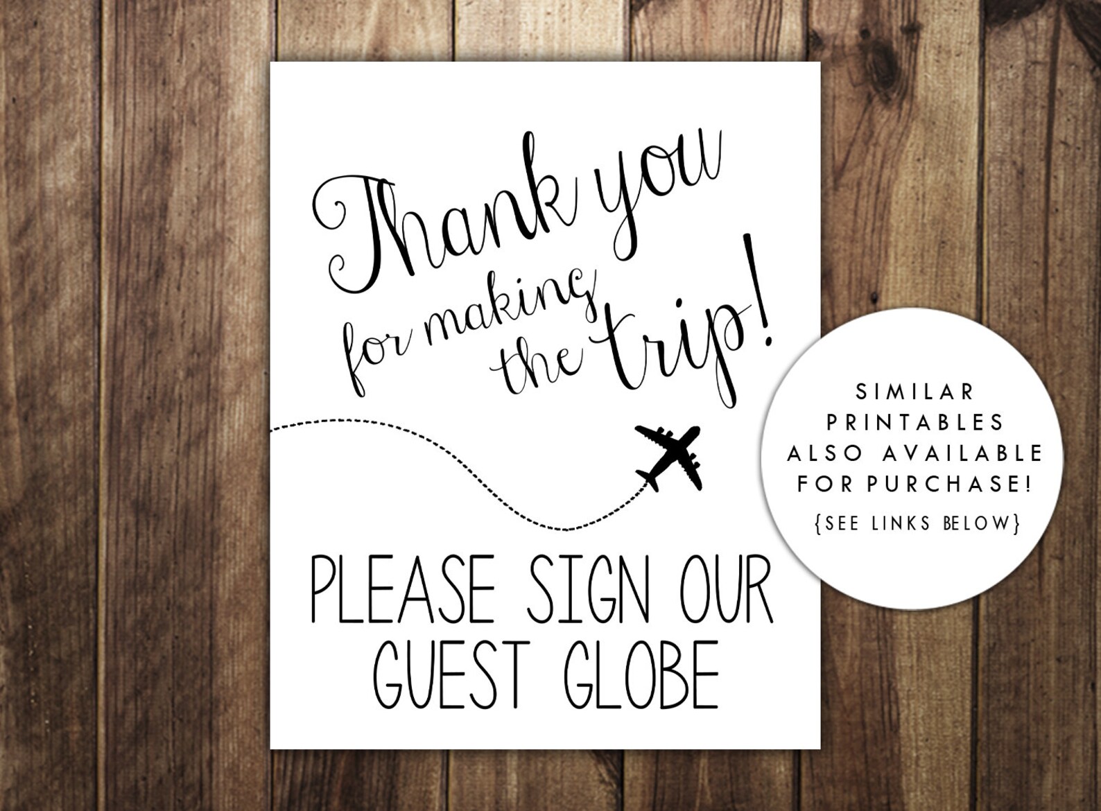Please Sign Our Guest Map, Thanks for Making the Trip, Destination ...