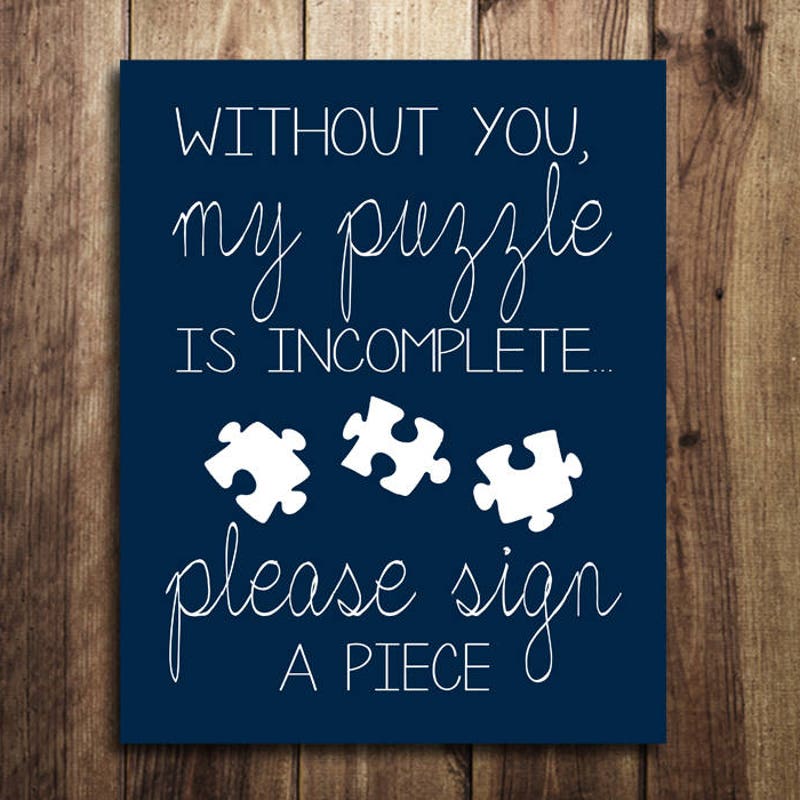 Please Sign a Puzzle - Etsy
