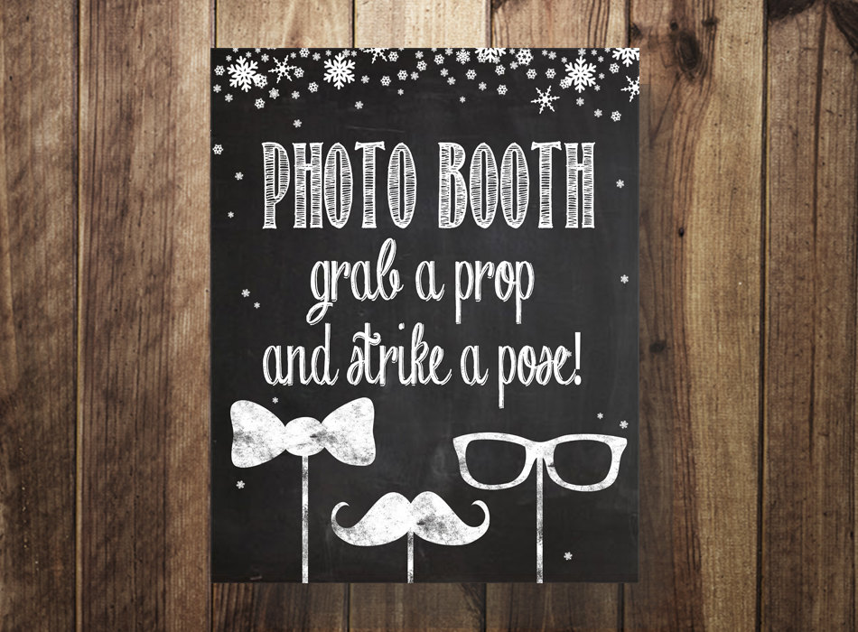 Snowflake Selfie Photo Booth Grab a Prop Strike a Pose DIY - Etsy Australia