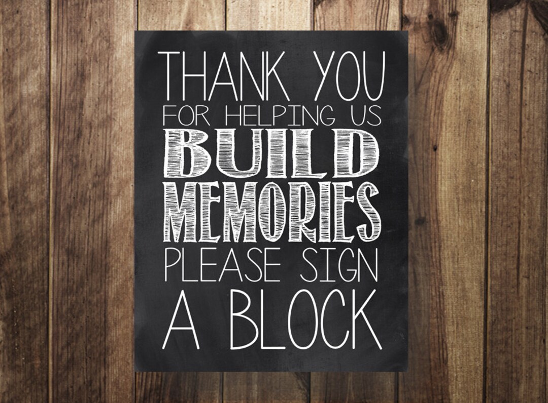 Please Sign a Block Guest Book Sign, Wedding Ceremony, Wedding ...