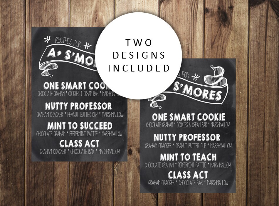 Teacher Smore Bar, Graduation Party Sign, Graduate S'more, Educator ...
