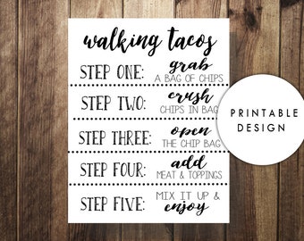 Printable Walking Taco Sign - Etsy
