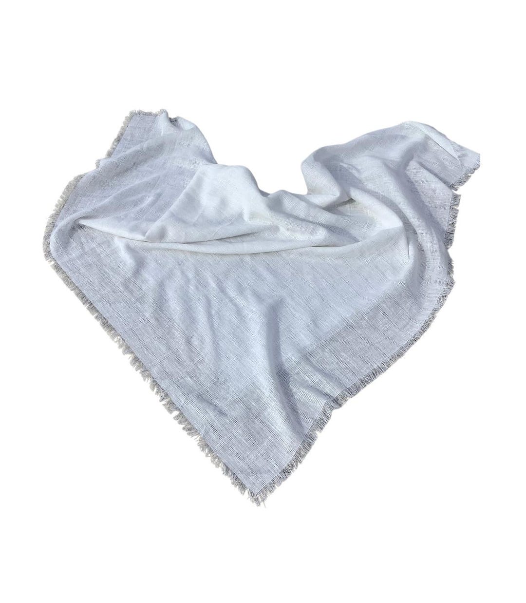 White Cotton Fabric Scarf, 38X38 Square White Head Scarf, Ready to Ship ...