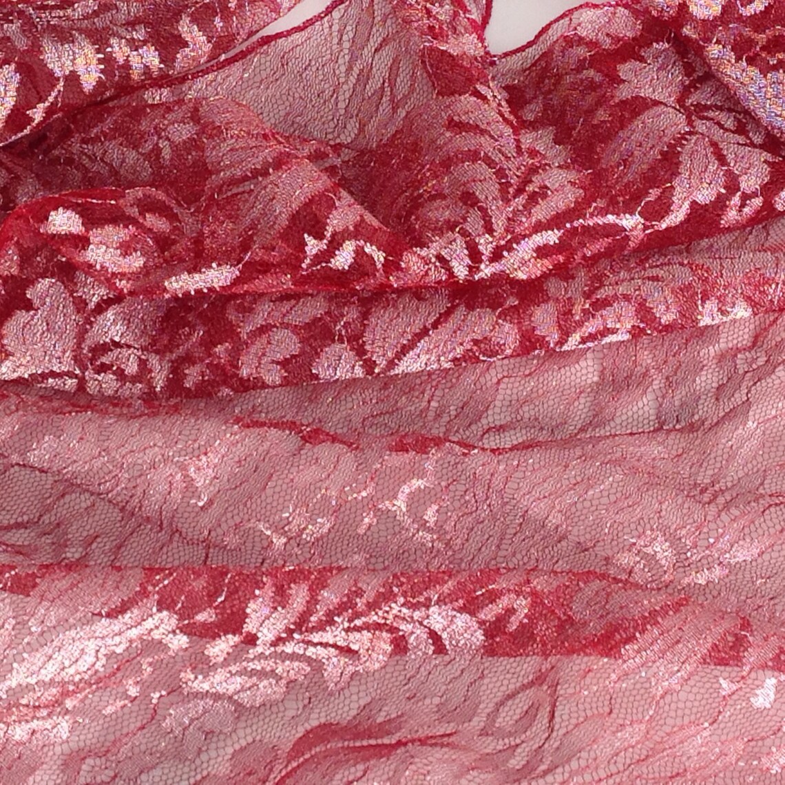 Sparkly Red Lace Scarf Red Lace Cover Ups Orthodox Lace Head - Etsy