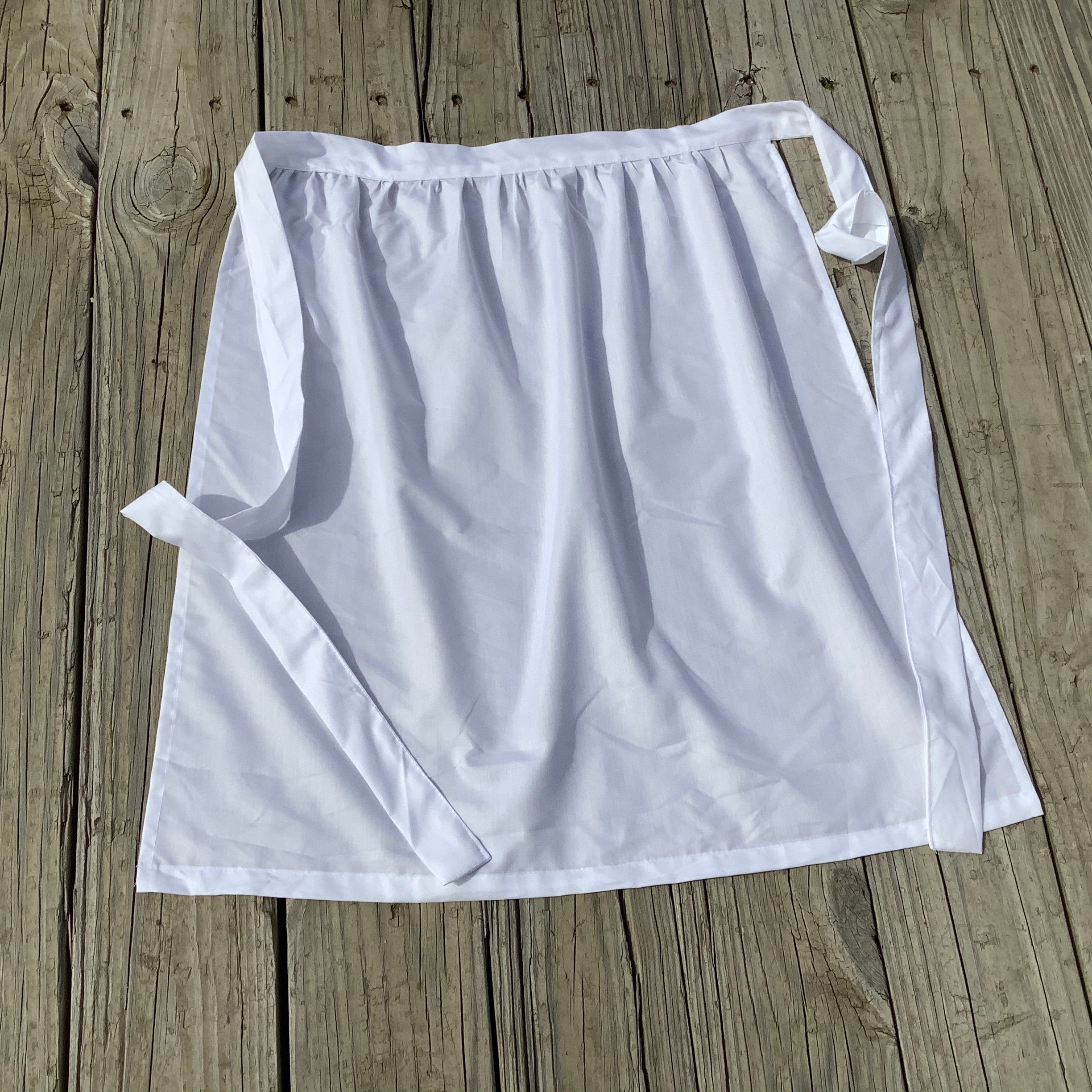 Girls Plain White Apron for Costumes, White Pioneer Apron, Solid White ...