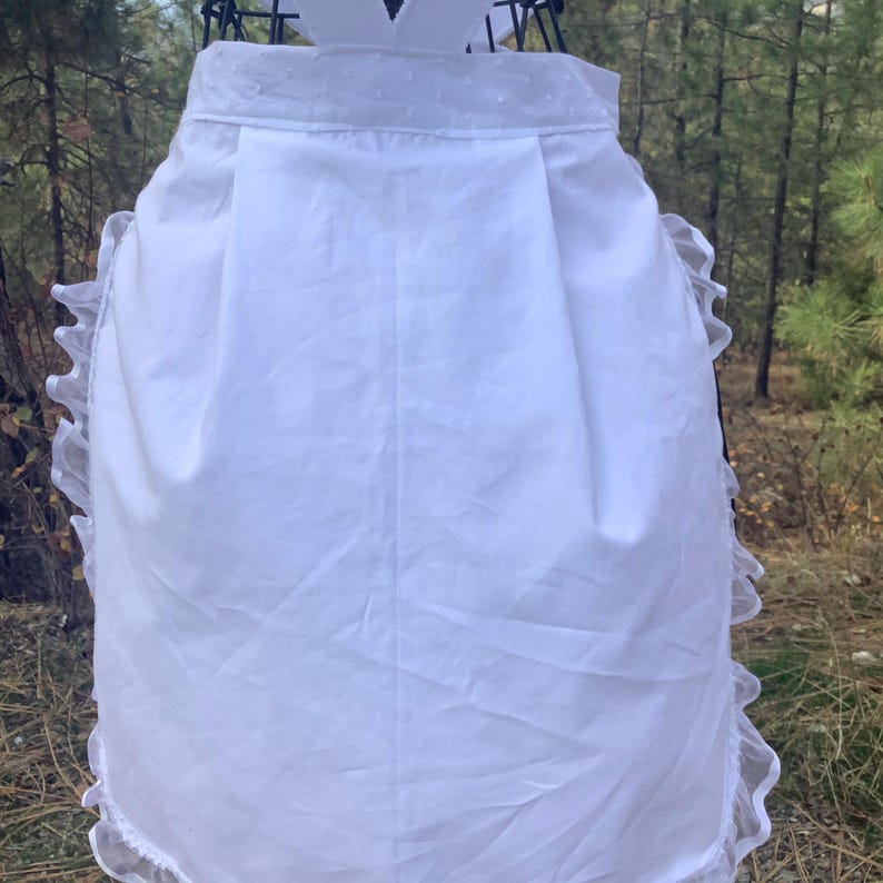 Chrestina Magenta Apron, TV Horror Show Maid Apron, White Costume Apron ...