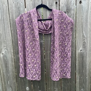 Plum Purple Lace Shawl for Women, Dark Plum Long Shawl, Long Lace ...