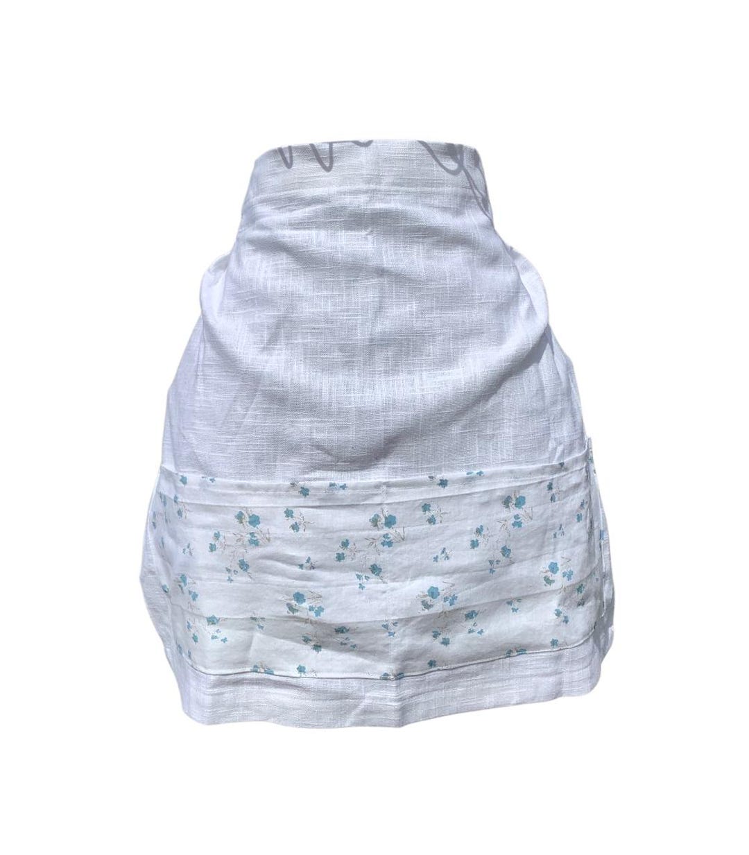 White Linen Apron for Kitchen, Short Apron, Linen Fabric Apron for ...