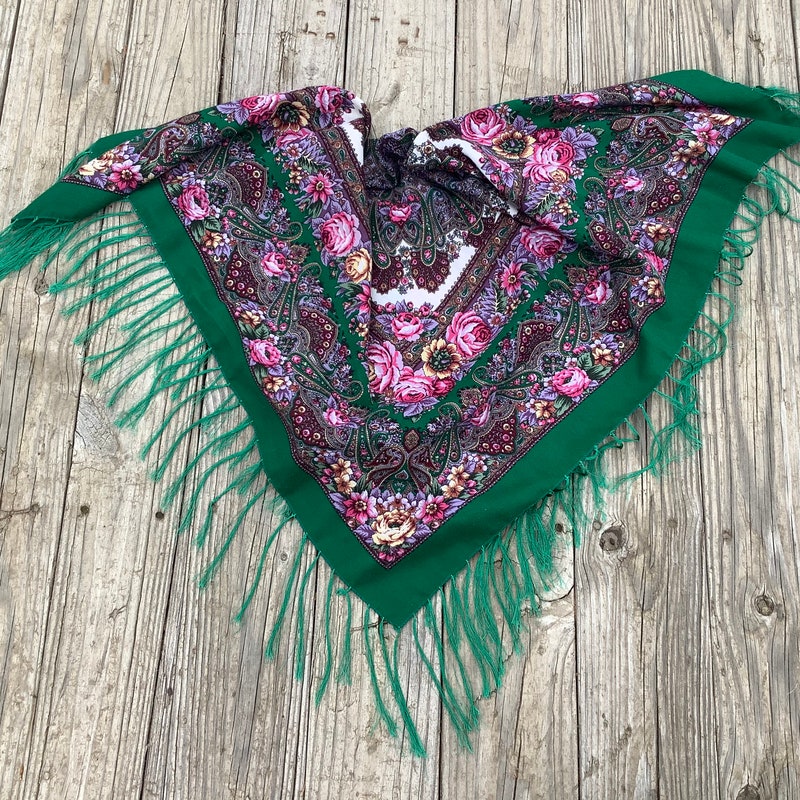 Babushka Head Scarf - Etsy