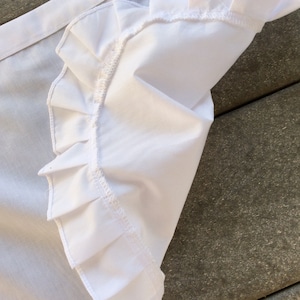 BESTSELLER Women Plain White Apron With Ruffle, Adult French Maid Apron ...