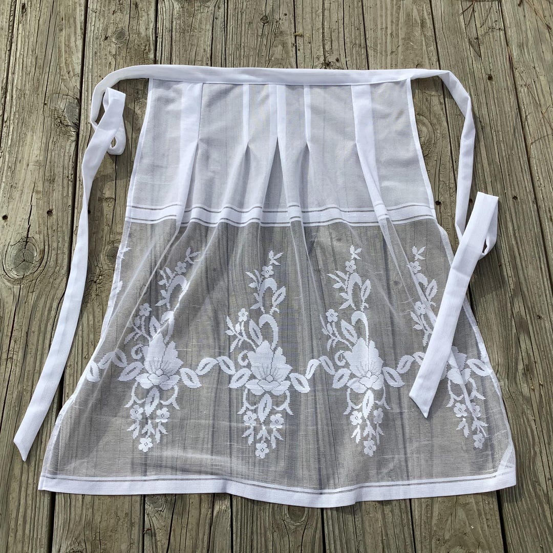 Extra Long White Apron, Costume Apron for Women, Birthday Party Outfit ...