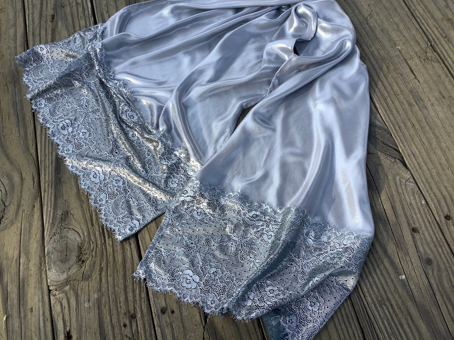 Sparkly Silver Scarf With Lace, Birthday Gift for Her Sparkly Fabric ...