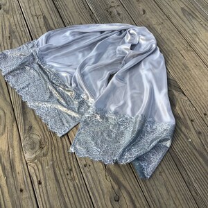 Sparkly Silver Scarf With Lace, Birthday Gift for Her Sparkly Fabric ...