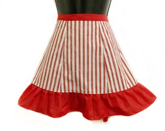 Red Half Apron - Etsy
