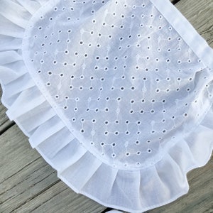 Children White Eyelet Apron With Ruffle, French Maid Apron, Old ...