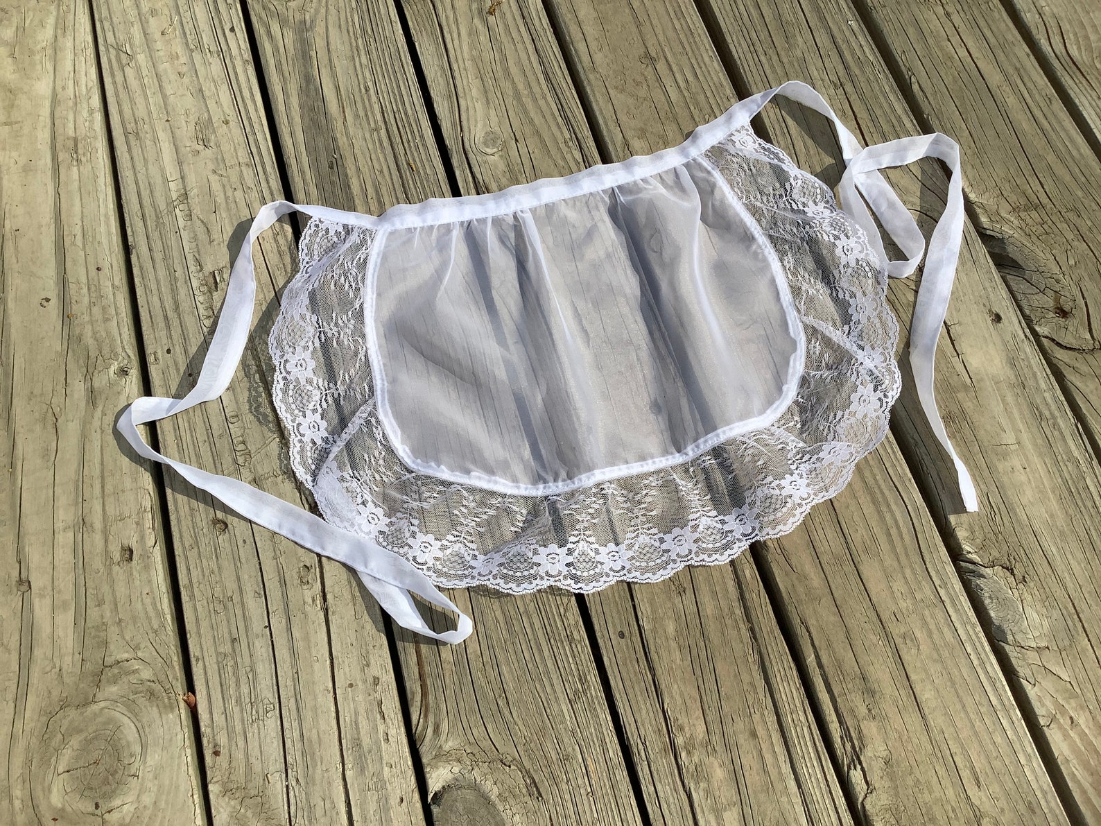 White ruffle aprons Costume Party Aprons French Maid apron | Etsy