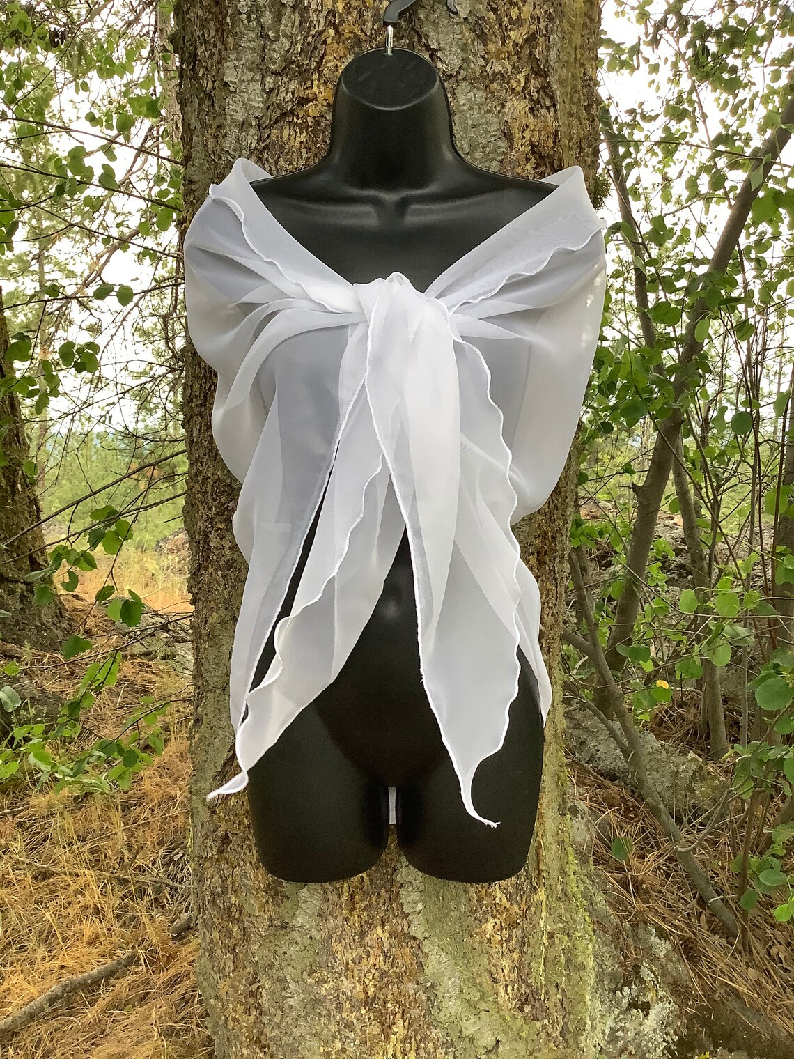 Extra Large White Wedding Shawl for Brides White Chiffon - Etsy