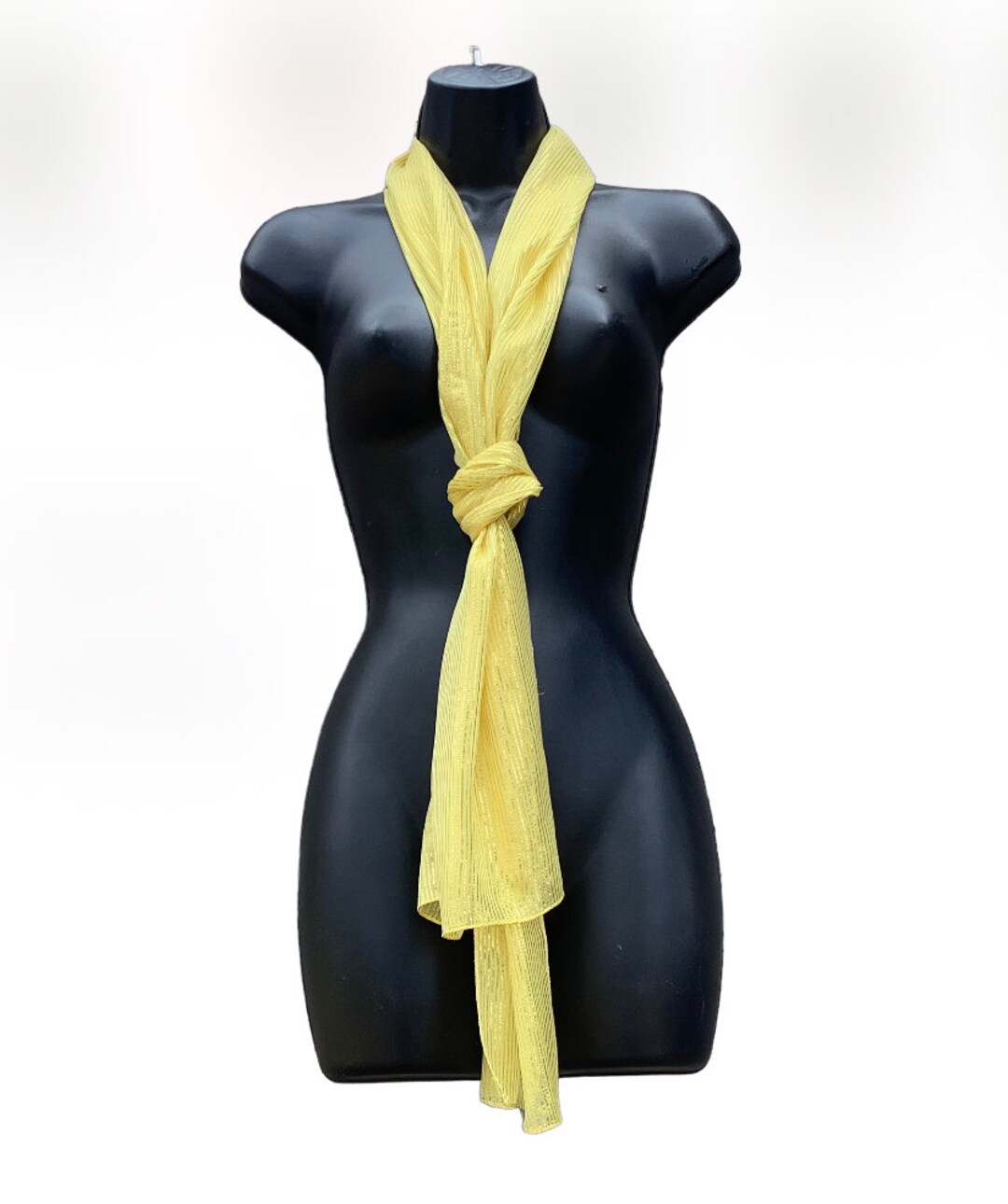 Yellow Gold Silk Scarf, Metallic Gold Scarf, Mothers Day Gift for ...