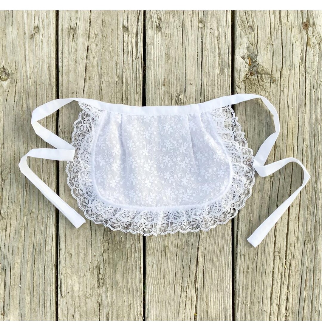 Children Eyelet Apron, Lace Ruffle Apron, Small Apron for Toddlers ...