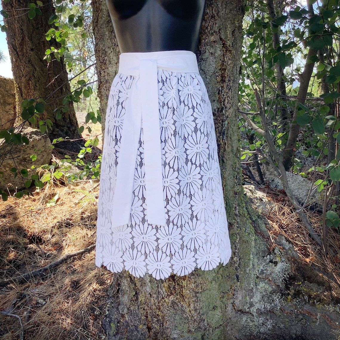 Cotton White Lace Apron Octoberfest Apron Ready to Ship - Etsy
