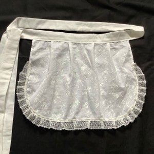 Extra Small Apron for Women Old Fashioned Solid White Apron, French ...