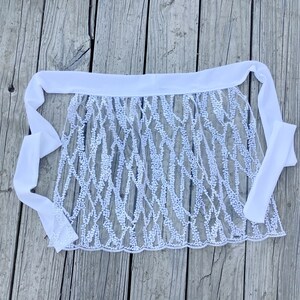Sparkly White Lace Apron for Bridal Shower Lace Aprons - Etsy