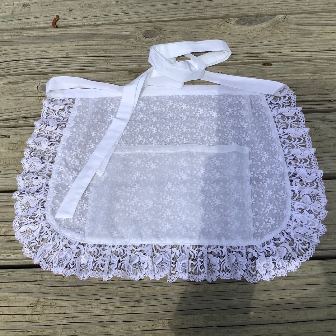20' White Eyelet Apron With Pocket Polish Wedding Dance Apron Lace ...