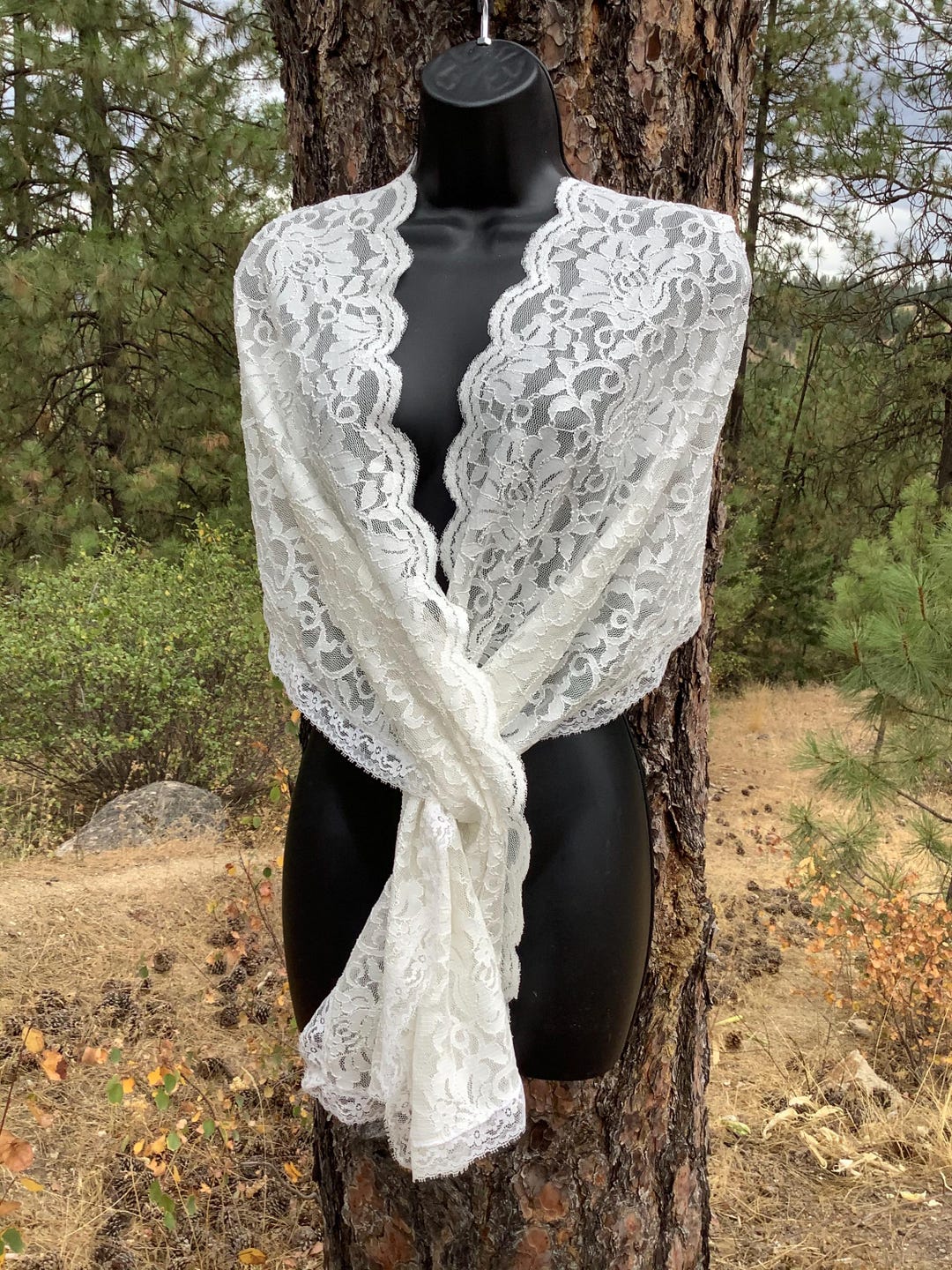 Elegant White Lace Shawl for Women, Shimmer Lace Shawl White, Extra ...