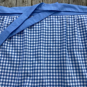 Blue White Gingham Fabric Apron Pretty Apron for Women Retro Apron ...