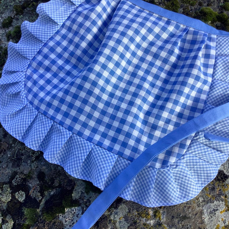 Blue White OR Pink Checkerboard Apron, Small Aprons for Toddlers ...