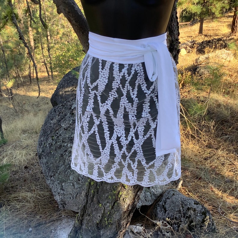 Sparkly White Lace Apron for Bridal Shower Lace Aprons - Etsy