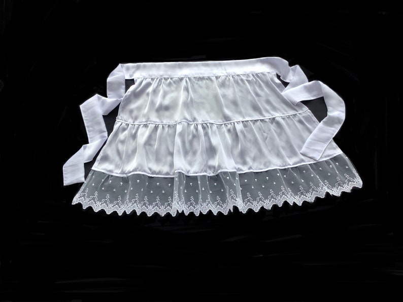 2 Ruffles Style Apron With Lace Ruffle Sexy French Maid Apron | Etsy