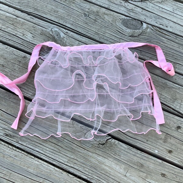Pink Ruffle Apron - Etsy