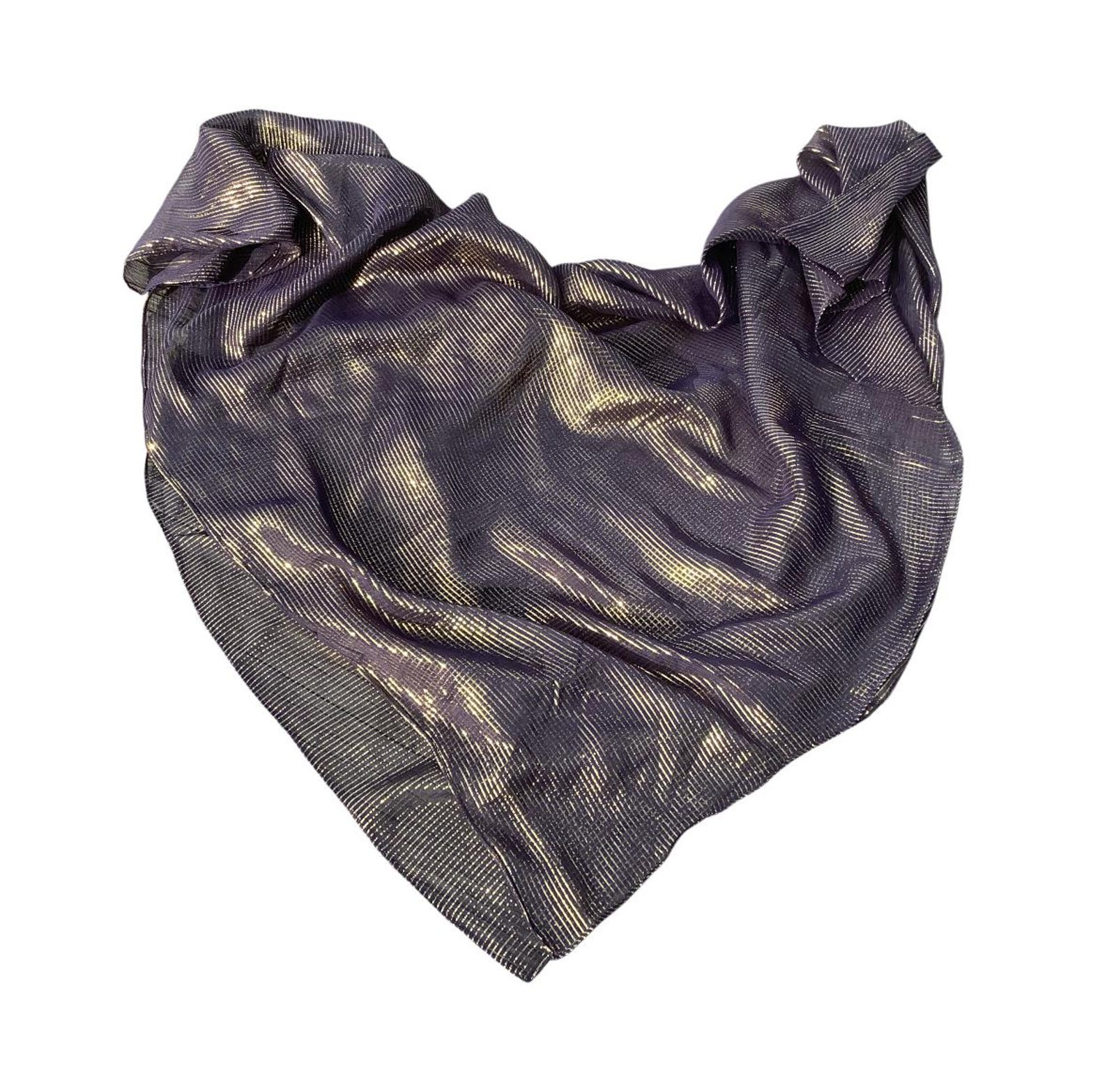 Sparkly Silver on Green Scarf, Green Silk Scarf, Bestseller Gift for ...