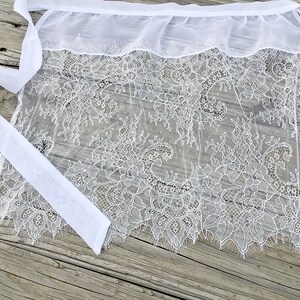 18 Wide White Lace Apron Dirndl Lace Apron Women Half White - Etsy