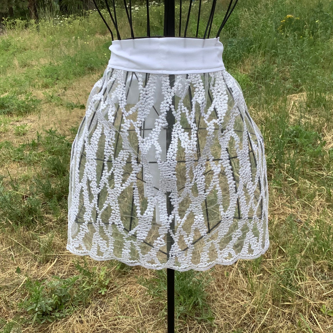 Sparkly White Lace Apron for Bridal Shower, Lace Aprons, Wedding Dance ...