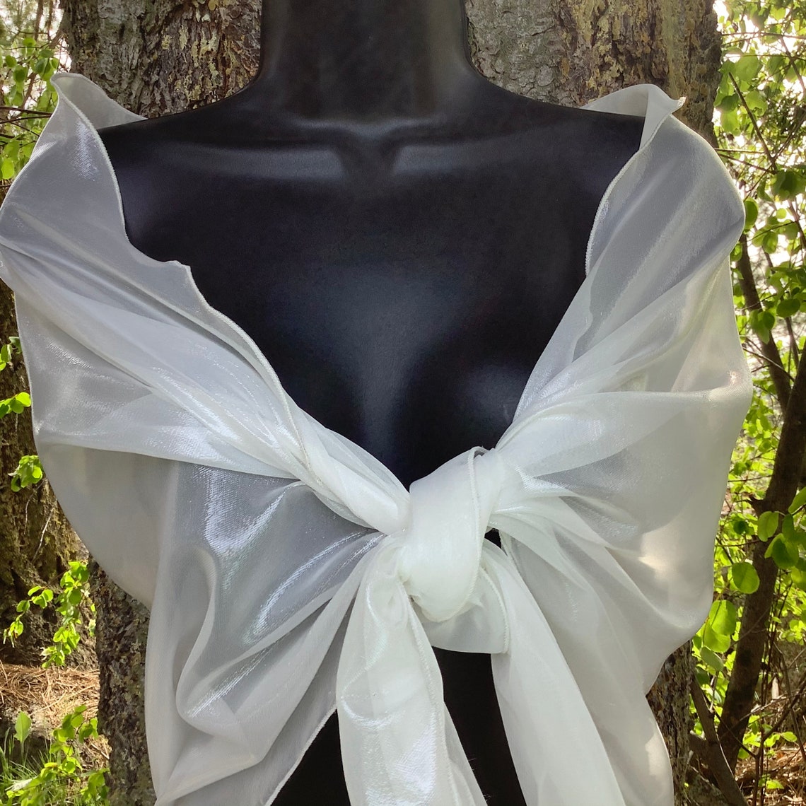 Off White Extra Large Scarf for Brides Shimmer Sparkly Fabric Scarves ...