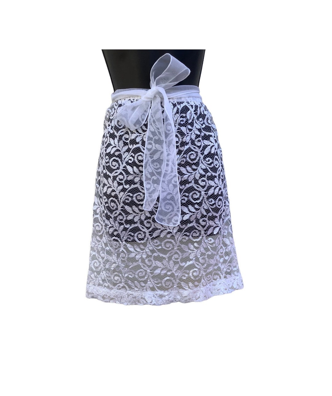 Small White Lace Apron, Dirndl Lace Apron, Women Half White Apron ...