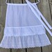 White Eyelet Apron With Double Ruffle, White Apron, Long Apron With ...