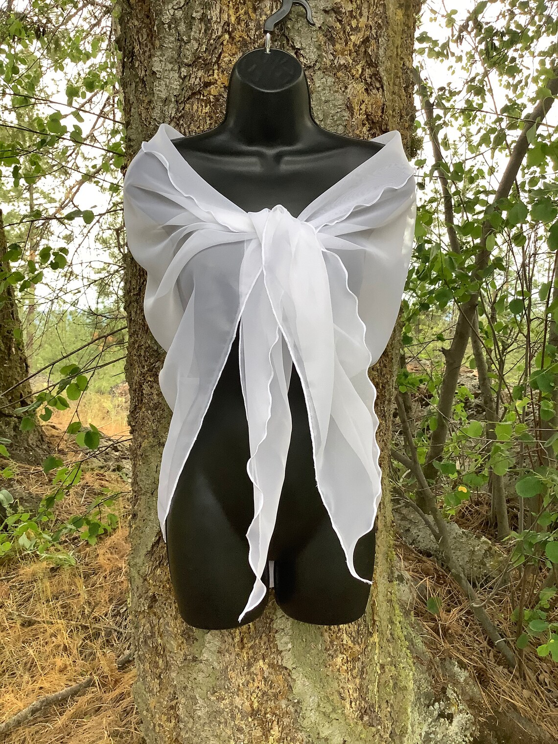 Extra Large White Wedding Shawl for Brides White Chiffon - Etsy