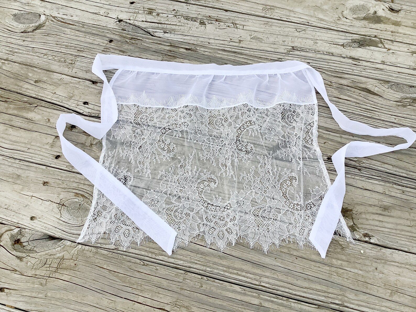 18 Wide White Lace Apron Dirndl Lace Apron Women Half White - Etsy