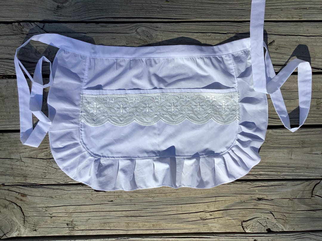 White Apron With Pocket Dollar Dance Apron Polish Bridal Shower Money ...